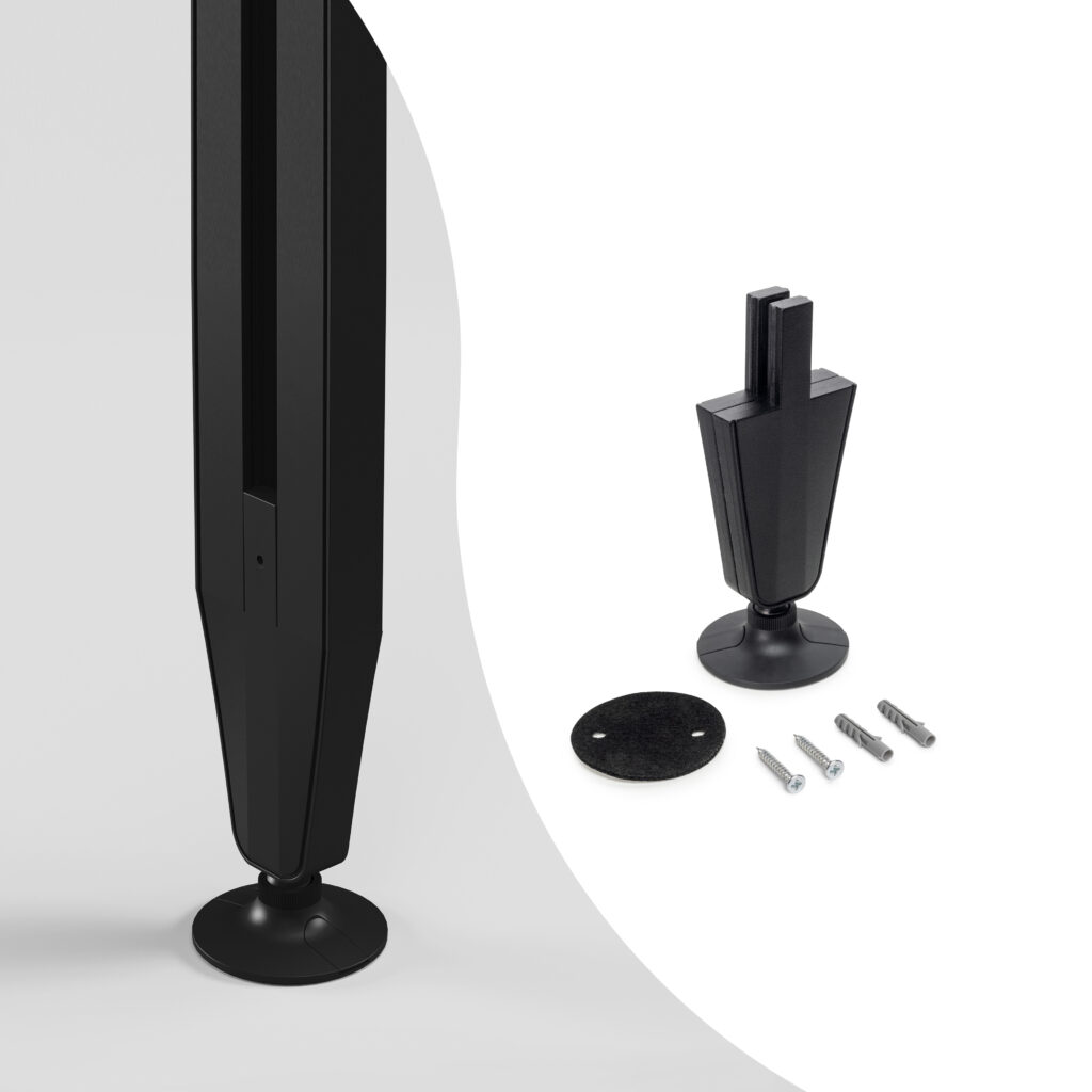 Zero posti ümar lae/või põrandajalg(kinnitus), metall/plastik, must (PU ...